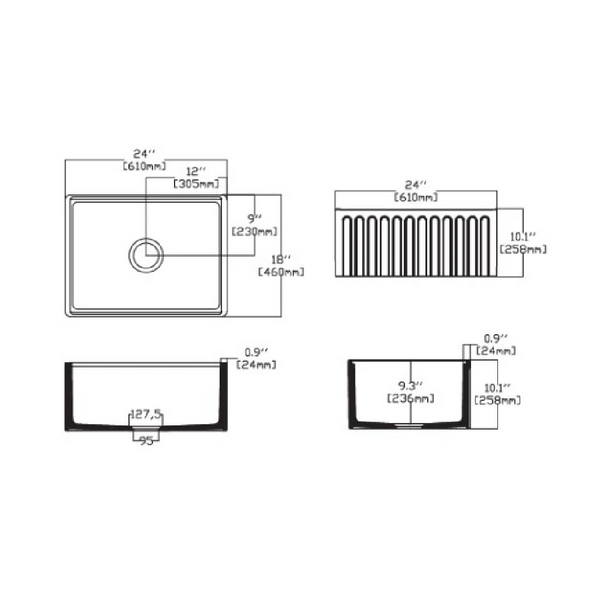 Mercer Single Ravenna Butler Sink - The Kitchen Hub