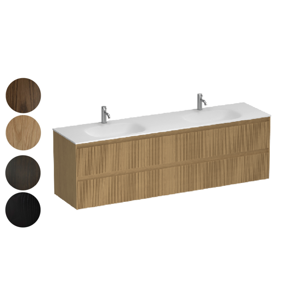 Strata Spio 1800 Double 4 Drawer Vanity - The Kitchen Hub