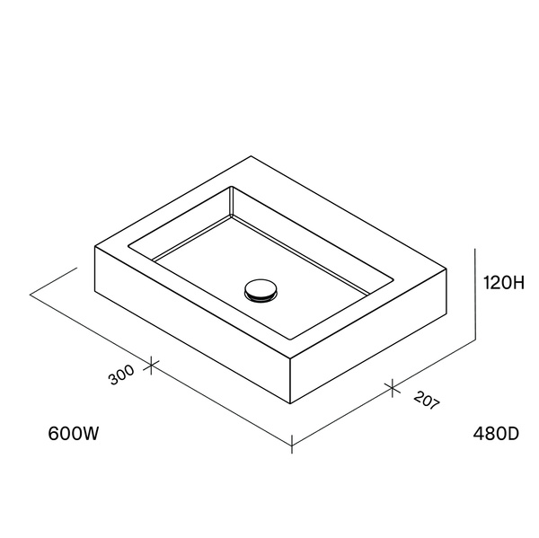 Mains Water Co. | Kubo 600 Wall Basin - The Kitchen Hub