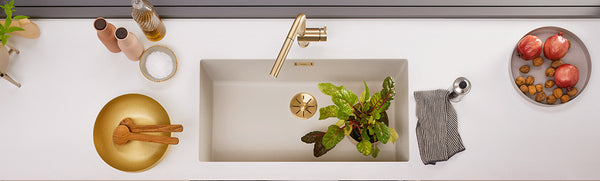 Blanco Single Bowl Waste Kit | Satin Gold - The Kitchen Hub