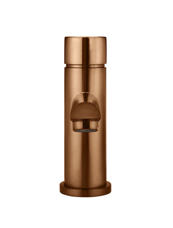 Sleek and modern, the Meir Round Pinless Basin Mixer in Lustre Bronze ...