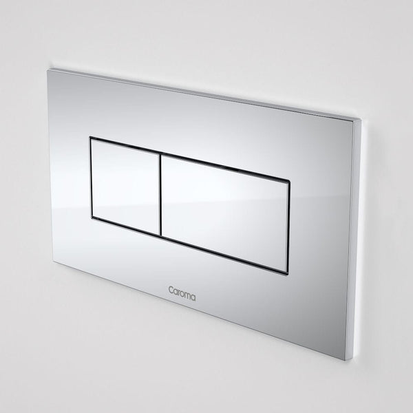 Caroma Invisi Series II Rectangle Metal Dual Flush Plate | Satin - The ...