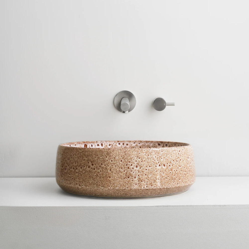 Robert Gordon Kiln 360 Round Vessel Basin | White Ochre - The Kitchen Hub