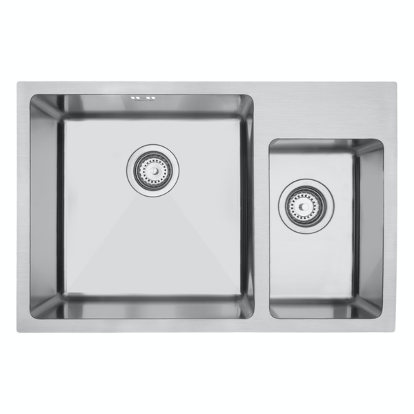Mercer DV Hampton Double Sink | 400 + 200mm - The Kitchen Hub
