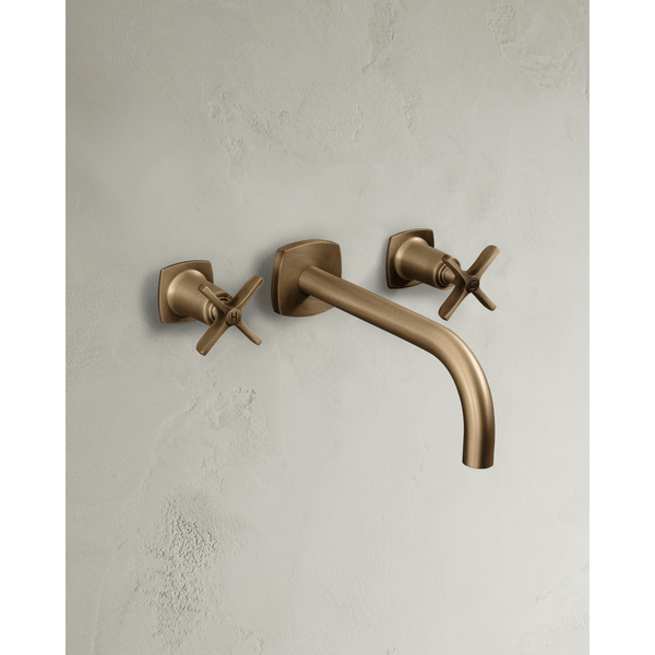 The Watermark Collection Highline Wall Mounted 3 Hole Basin Set with 2 ...