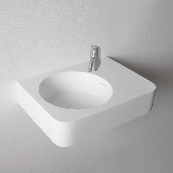 Cirque 450 Basin | Solid Surface Wall Hung Basin | Matte White - The ...