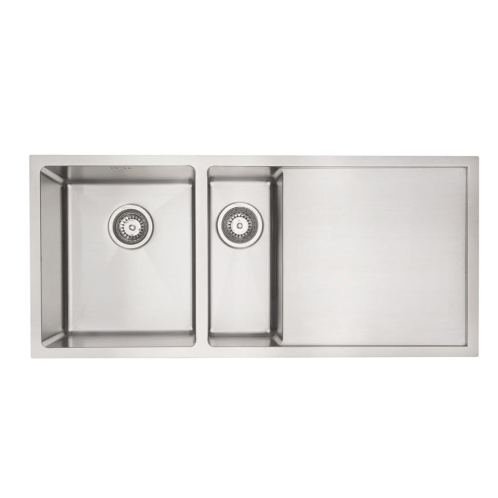 Mercer DV Salisbury Double Sink with Drainer | 340 + 170mm - The ...