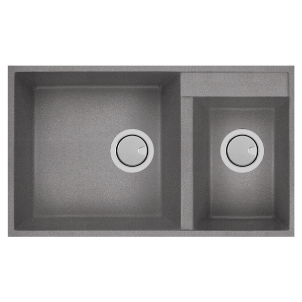 Mercer Duro Granite Pistoia Double Sink | 460 + 260mm - The Kitchen Hub