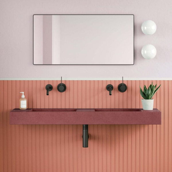 Wall Basin | Kast Flor Double Concrete Basin - The Kitchen Hub
