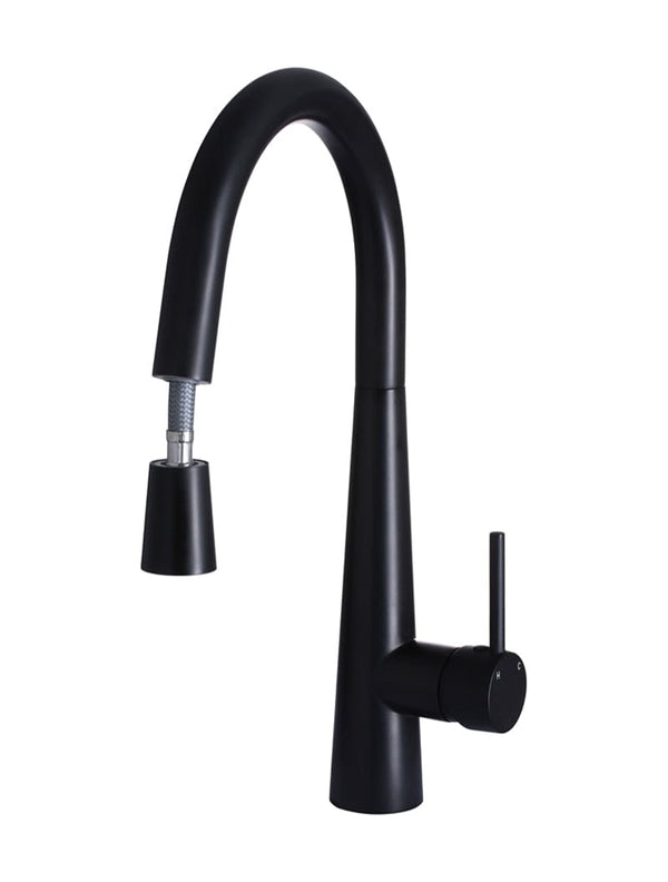 This elegant tap features a soft-moving mixer handle and a pull-out ...