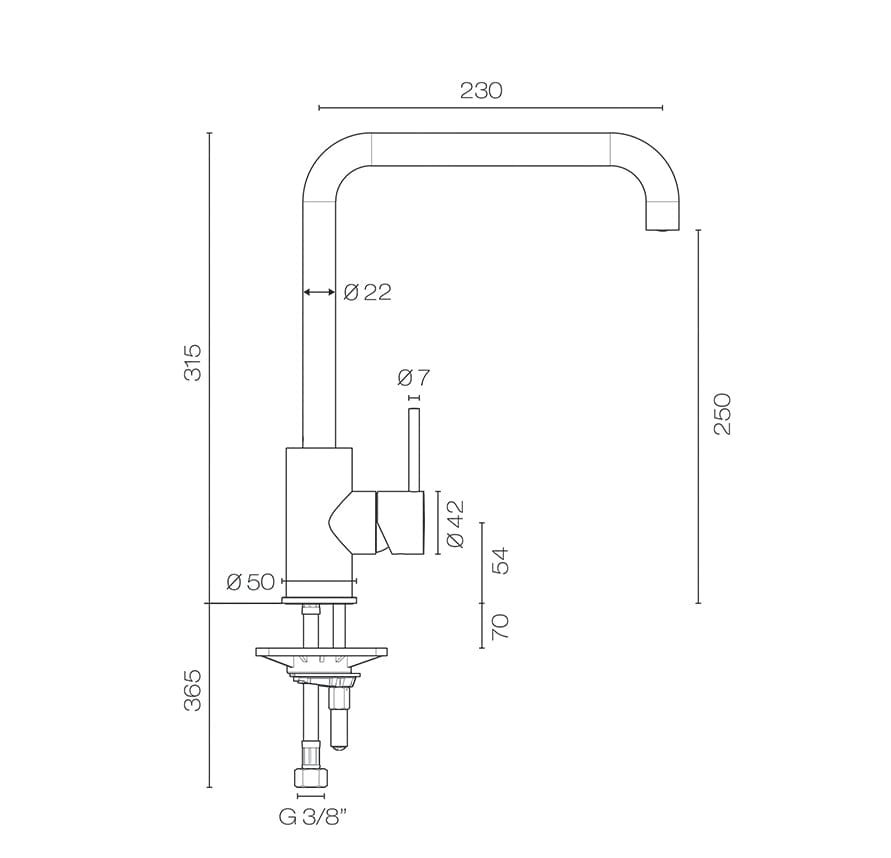 Buddy Kitchen Mixer Square Spout | Buddy Tapware NZ - The Kitchen Hub