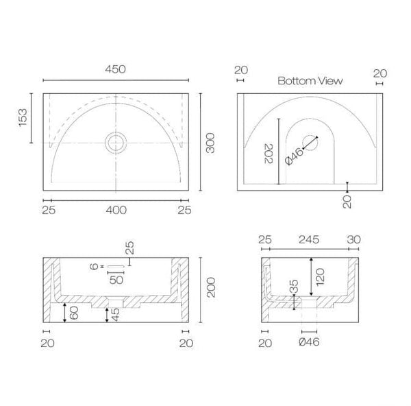 Stone Sink | Bathroom Basin | Claybrook Ayla Wall Hung Basin - The ...