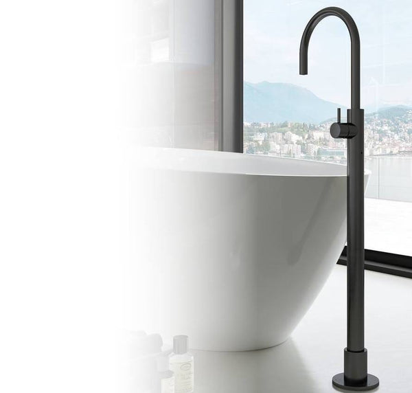 Buddy Round Floor Mount Bath Filler | Buddy Tapware NZ - The Kitchen Hub